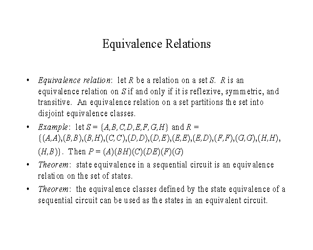 Equivalence Relations