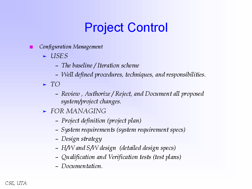 Project Control